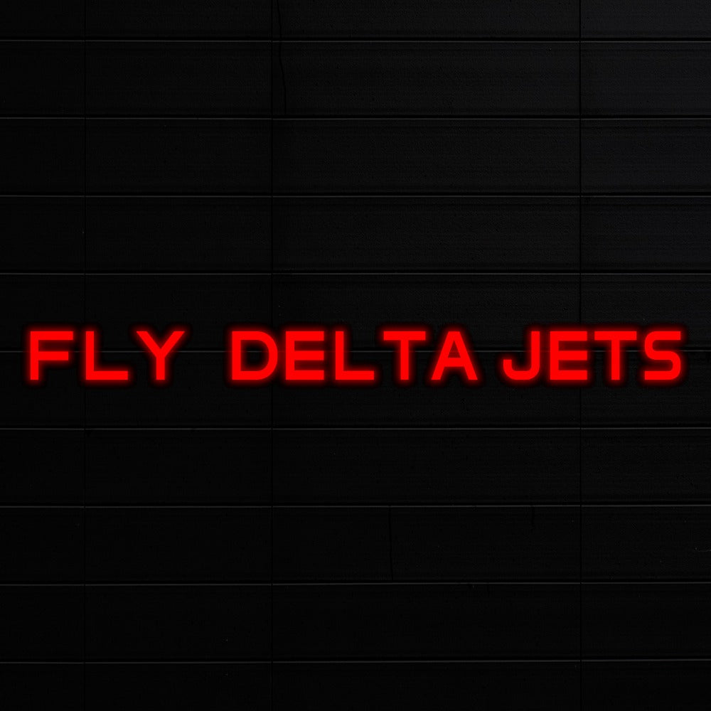 Fly Delta Jets Neon Sign | Neon Signs & Lights – Neon Signs Lights