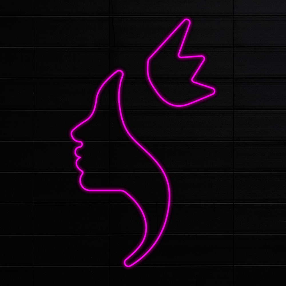 Pink Face & Crown – Neon Signs Lights