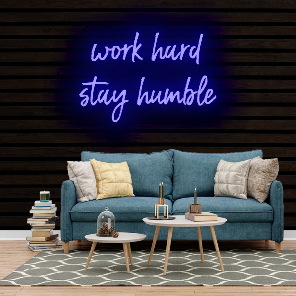 work hard stay humble Neon Sign Light – Neon Signs Lights